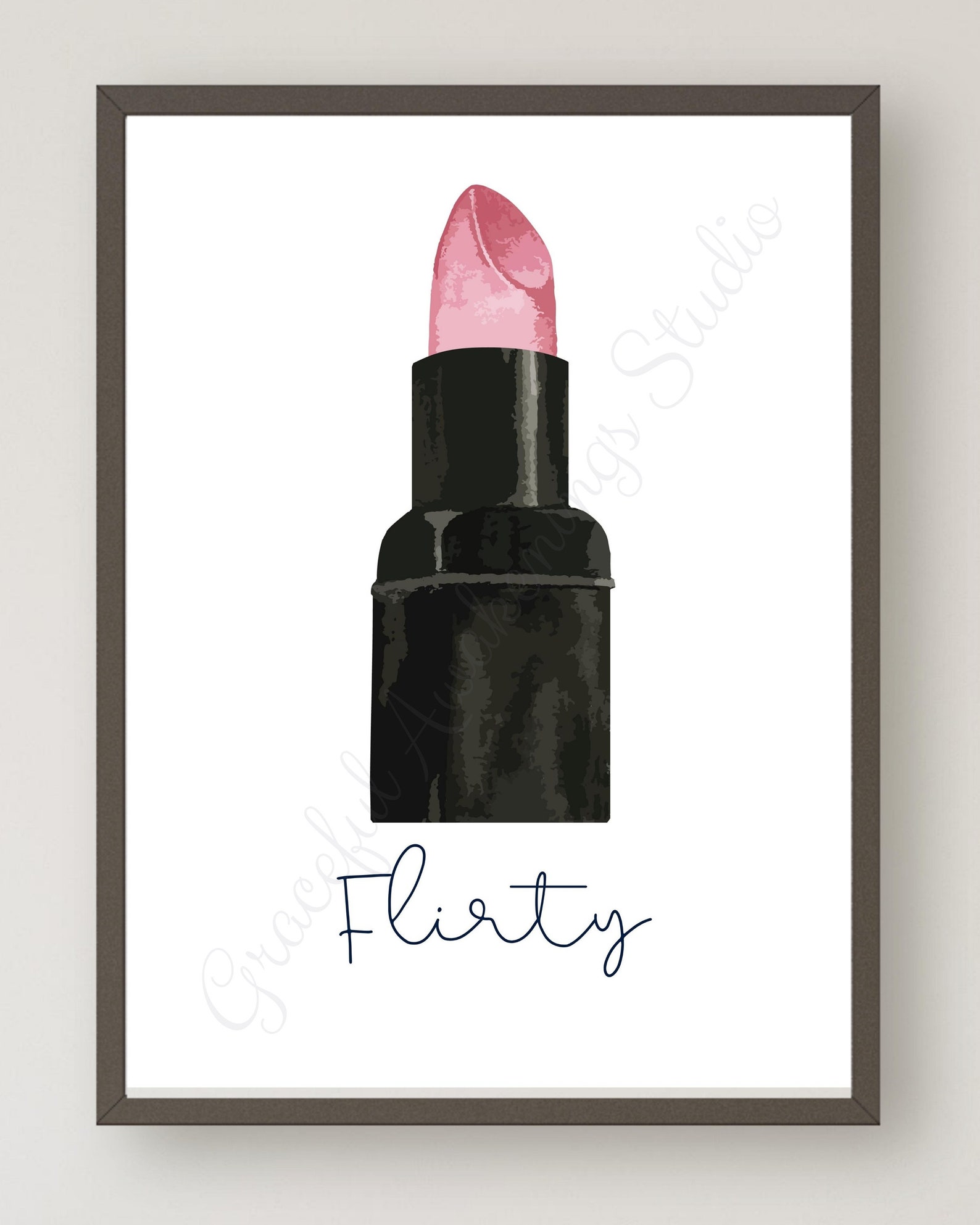 Lipstick Wall Art Lipstick Prints Makeup Wall Art Set of 6 | Etsy