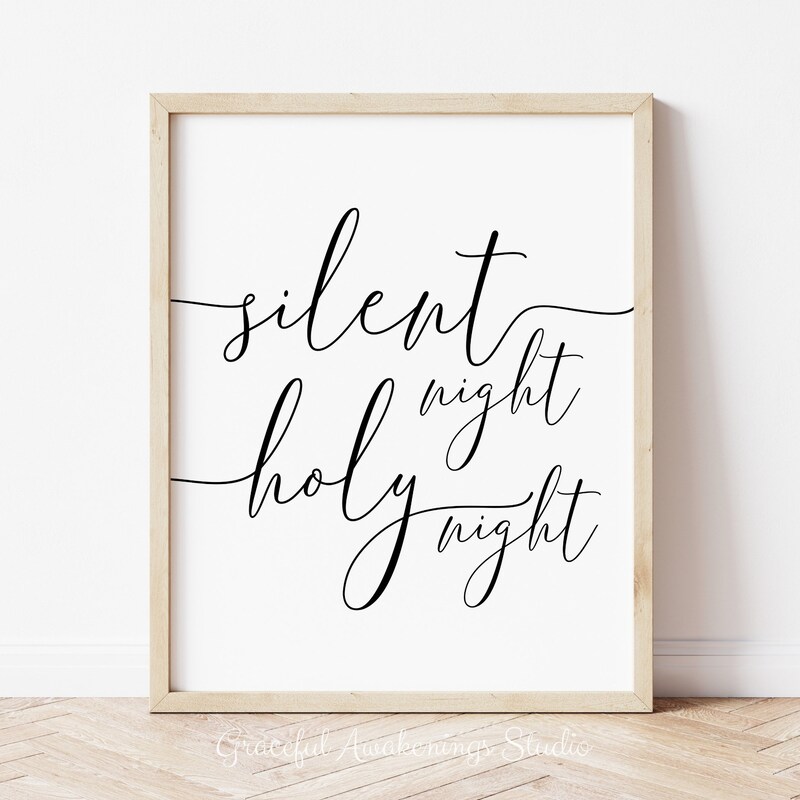 Silent Night Sign - Etsy