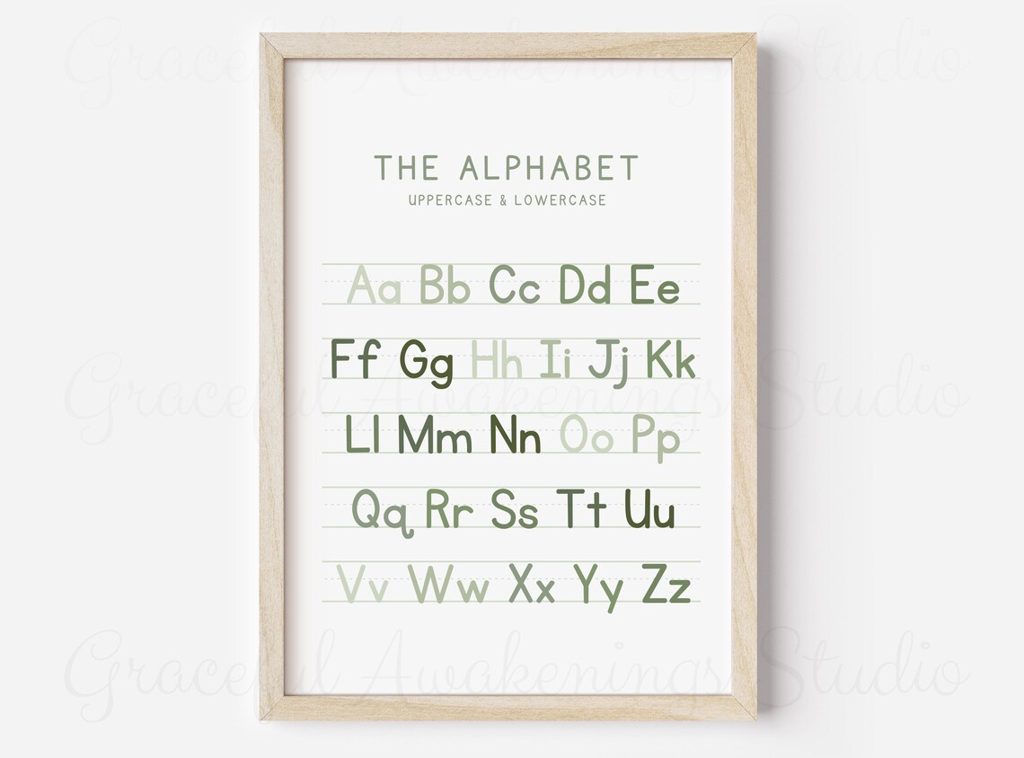 Boho Alphabet & Numbers Poster: Homeschool Classroom Decor (digital ...