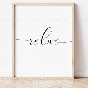 Relax Refresh Renew, Bathroom Print Set of 3, Relax Decor Sign, Funny ...