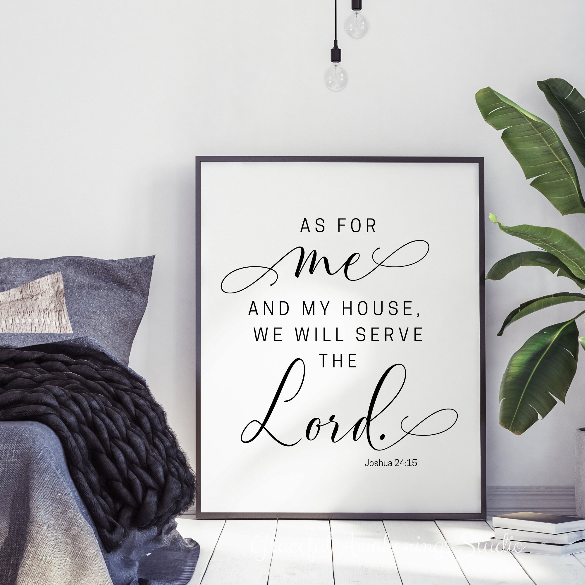 As for Me and My House We Will Serve the Lord Joshua 24:15 | Etsy
