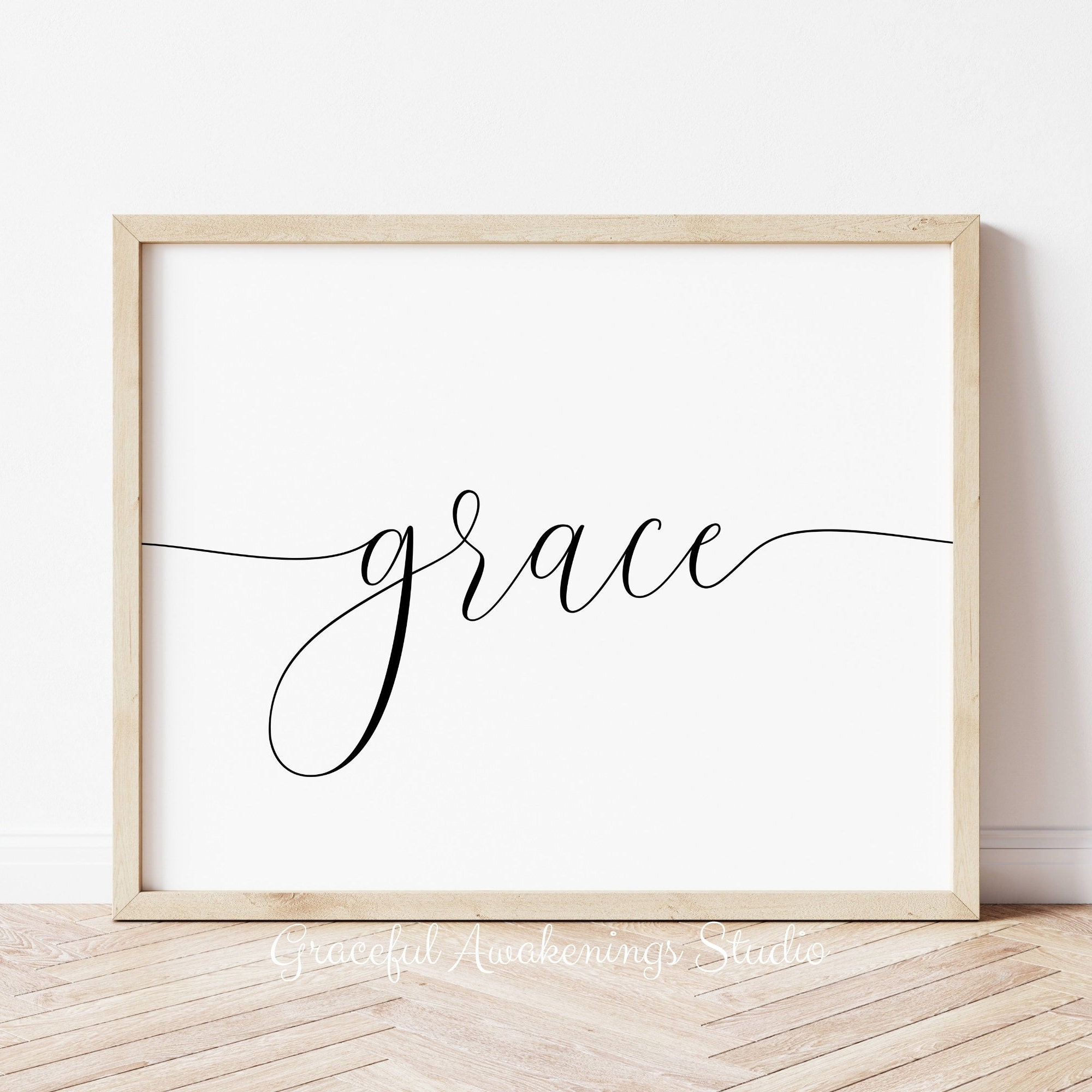 Grace Print Grace Wall Decor Horizontal Print Grace Wall - Etsy