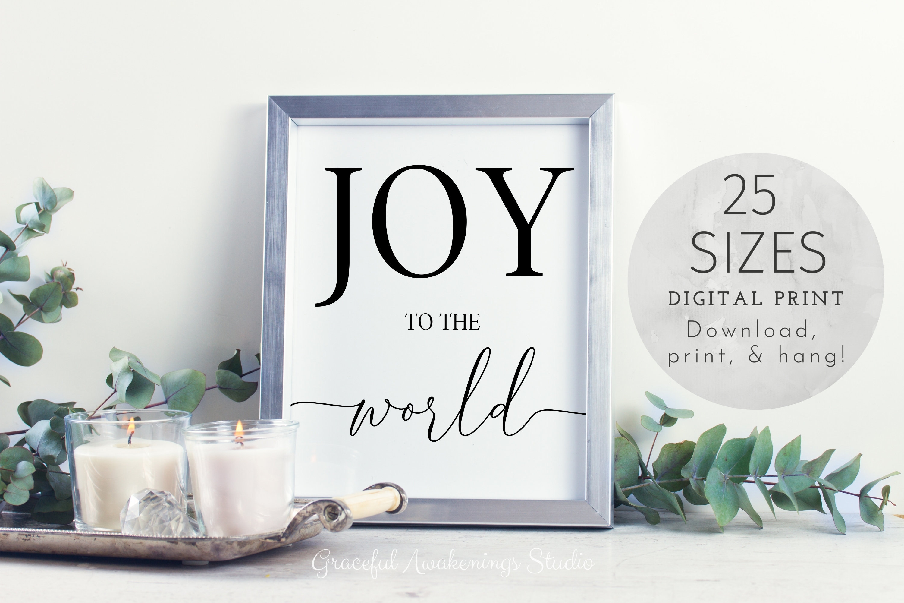 Joy to the World Printable Wall Art Joy to the World Sign - Etsy