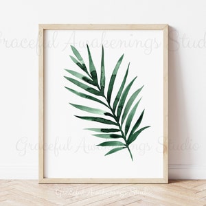 Palm Leaf Print Set of 4, Tropical Leaf Decor, Botanical Print Set, Set ...