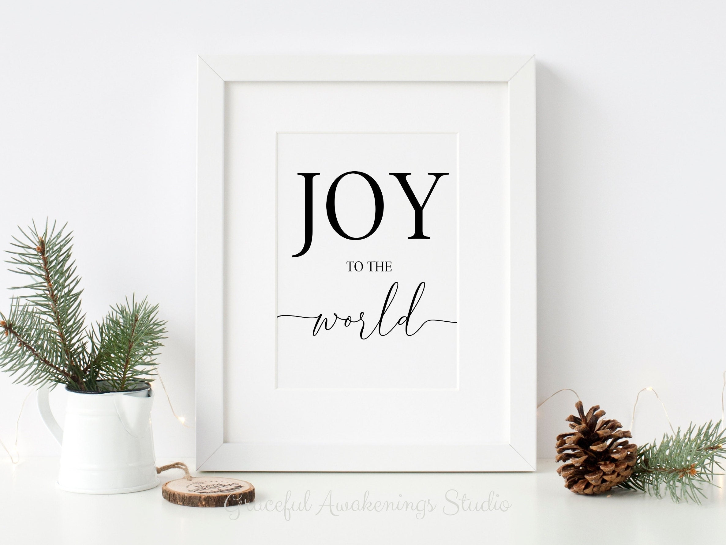 Joy to the World Printable Wall Art Joy to the World Sign - Etsy
