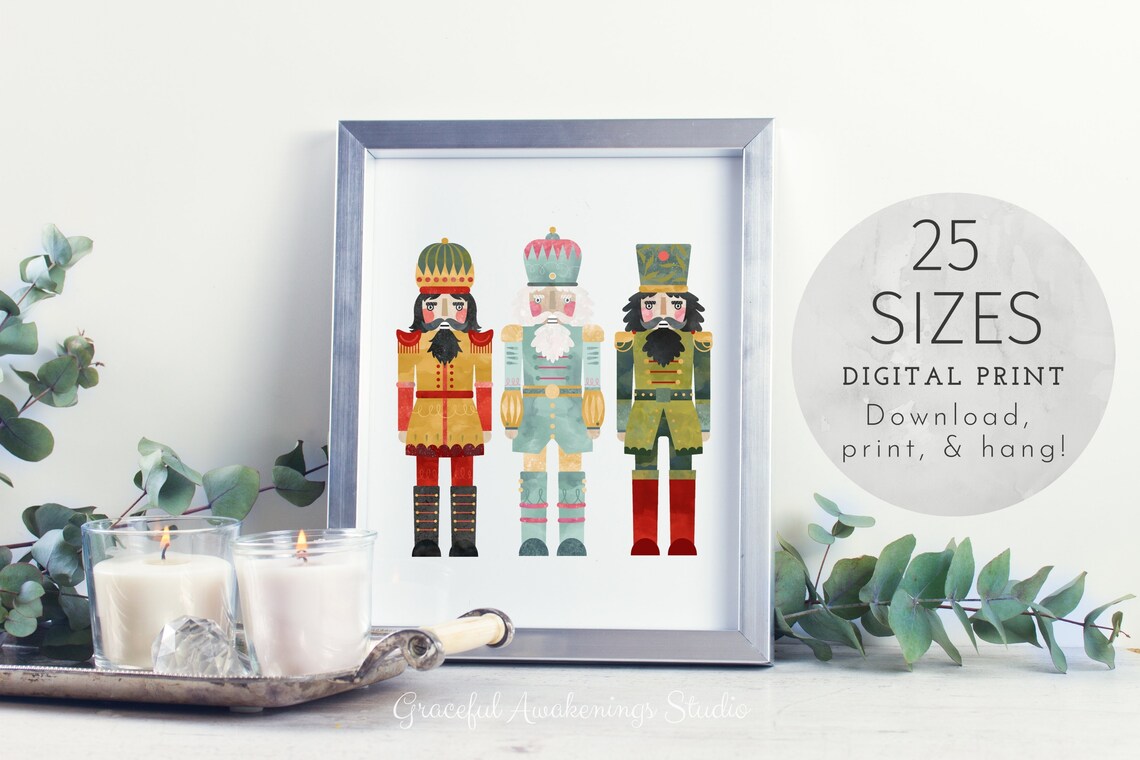 Nutcracker Art Print Nutcracker Ballet Printable Christmas - Etsy