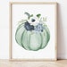 Pumpkin Fall Decor, Set of 3 Pumpkins, Blue Pumpkin Prints, Blue Fall ...