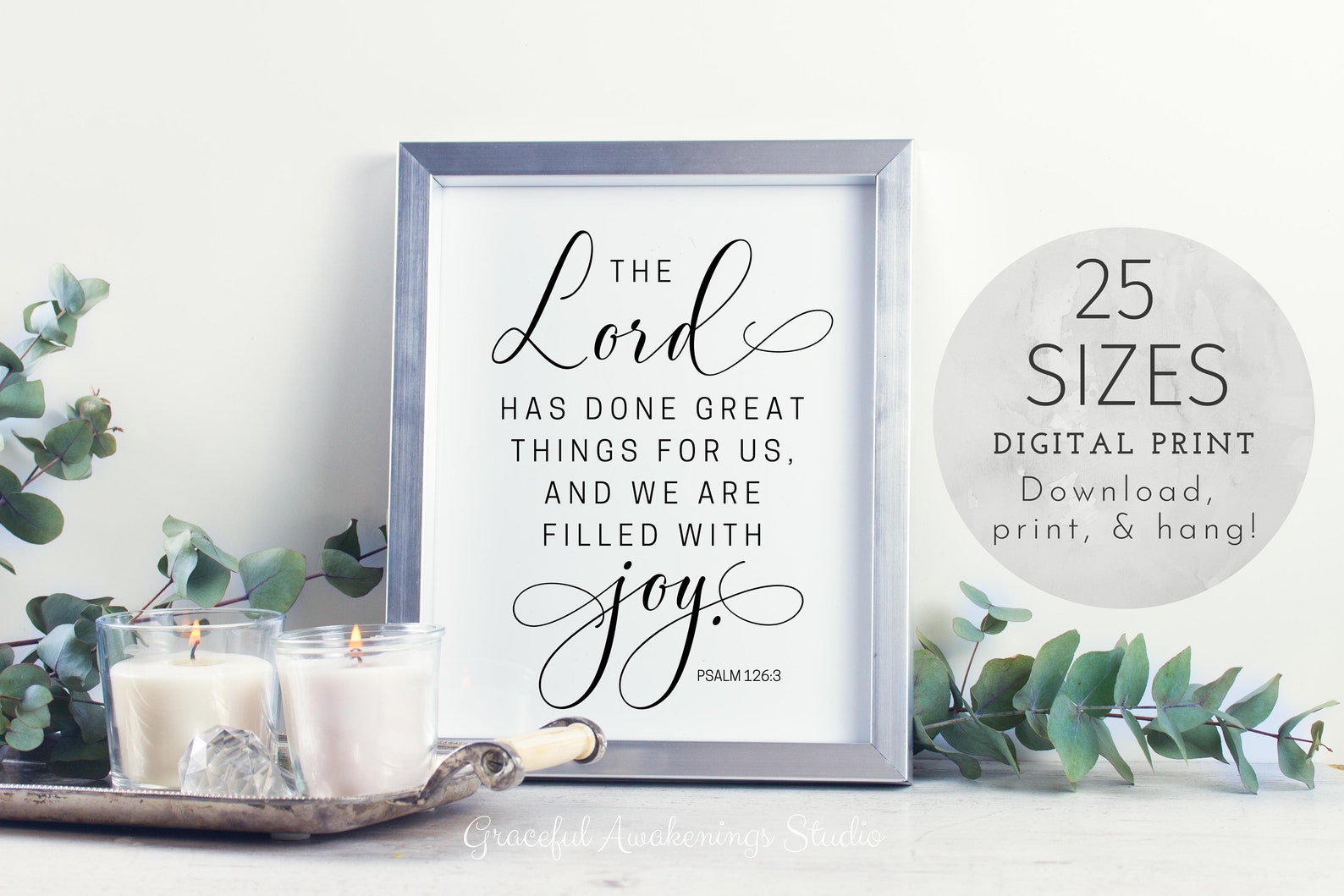 The Lord Has Done Great Things For Us Psalm 126:3 Bible | Etsy