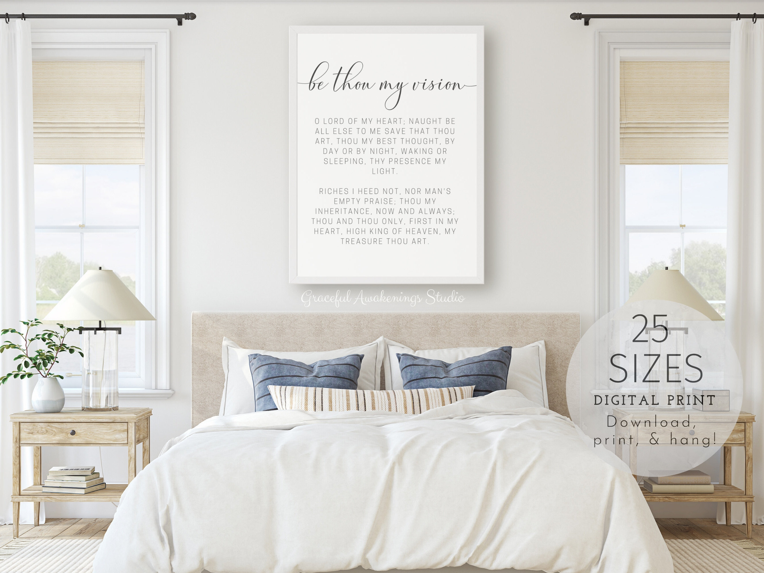 Be Thou My Vision Printable Art Hymn Wall Art Hymn Print - Etsy