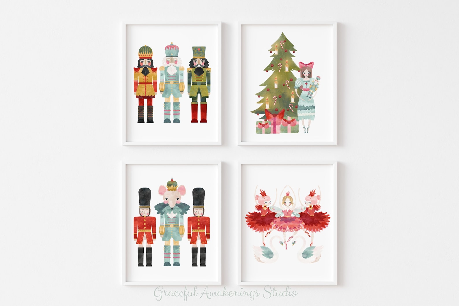 Nutcracker Print Set Holiday Decor Print Nutcracker Ballet | Etsy