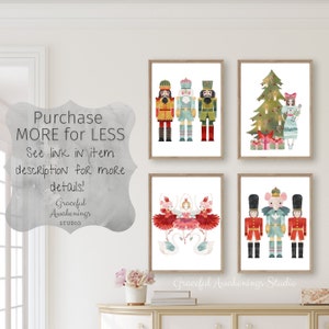 Nutcracker Ballerina Art Print: Christmas Holiday Decor (digital ...