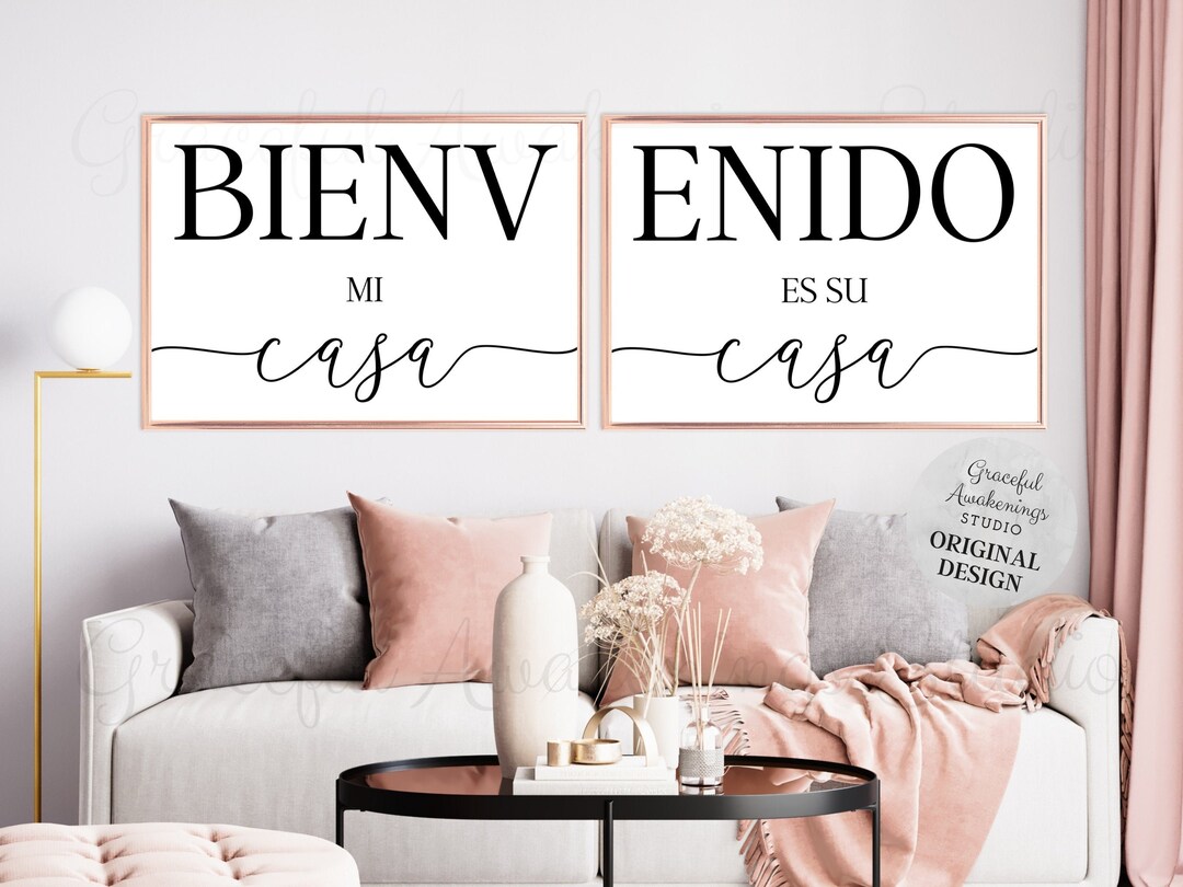 Bienvenido Sign, Mi Casa Es Su Casa Sign, Spanish Welcome Sign, Spanish ...