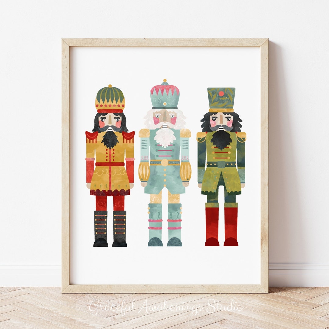 Nutcracker Art Print, Nutcracker Ballet Printable, Christmas Decor ...