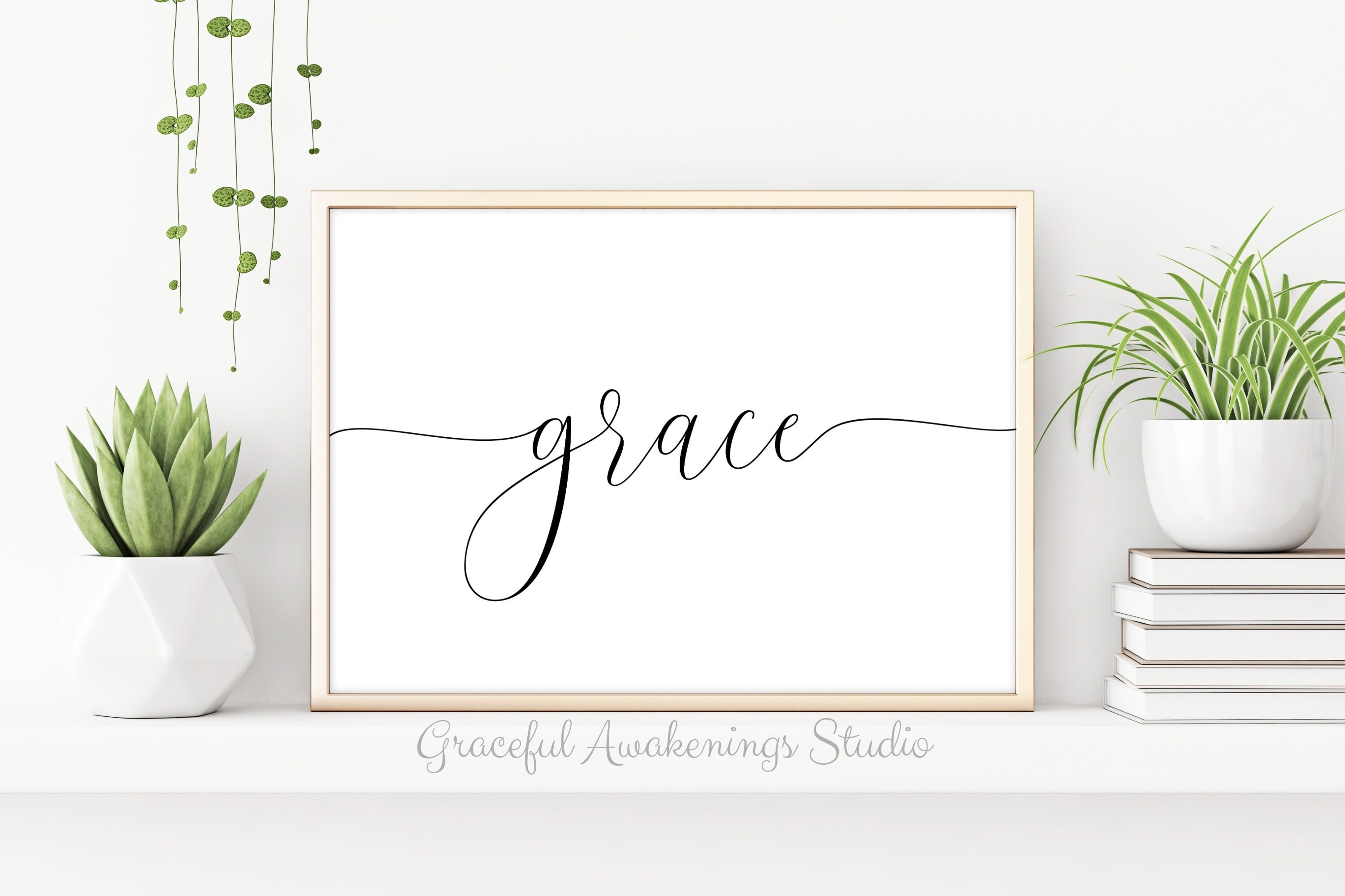 Grace Print Grace Wall Decor Horizontal Print Grace Wall - Etsy