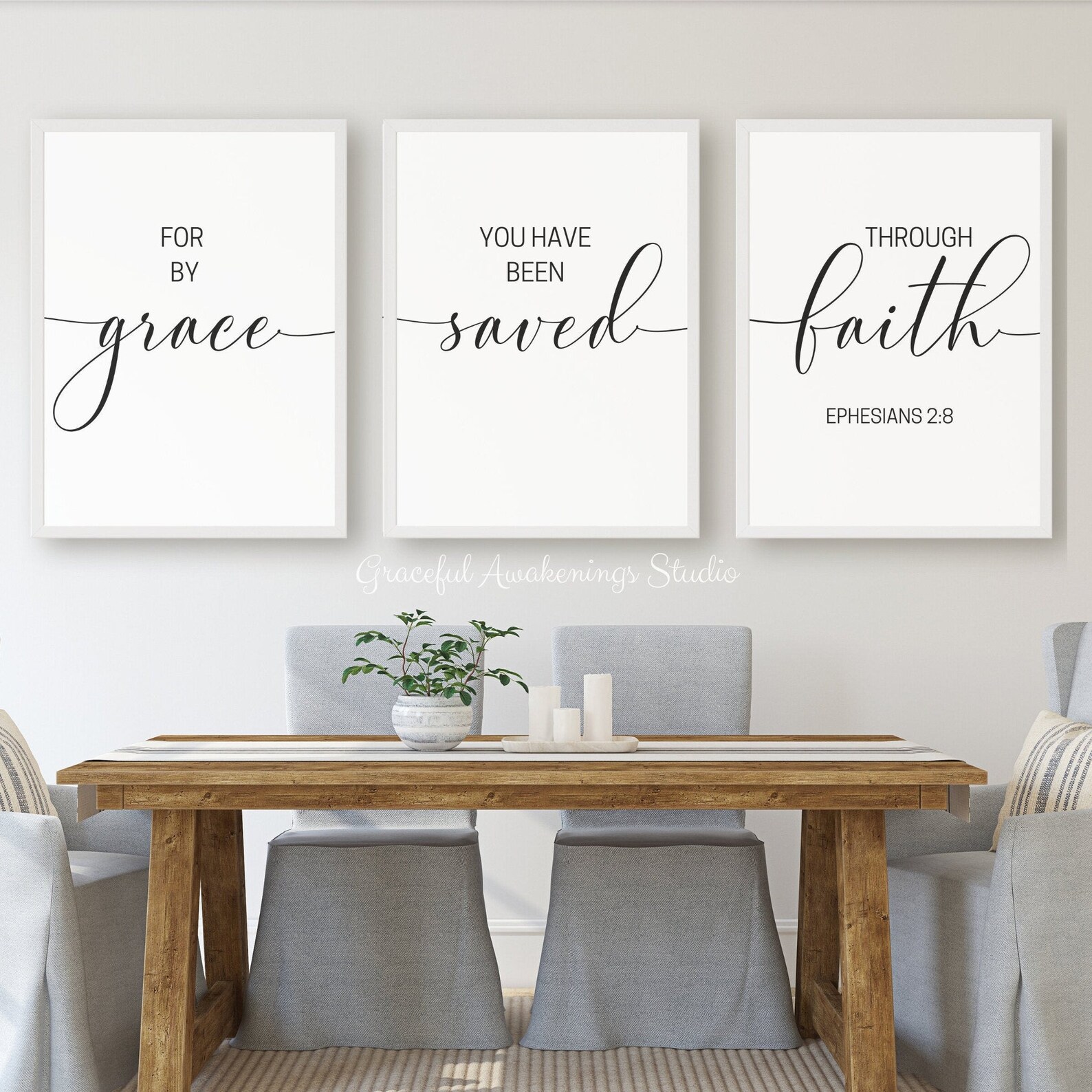Ephesians 2:8 Bible Verse Prints, Christian Wall Art (digital Download ...