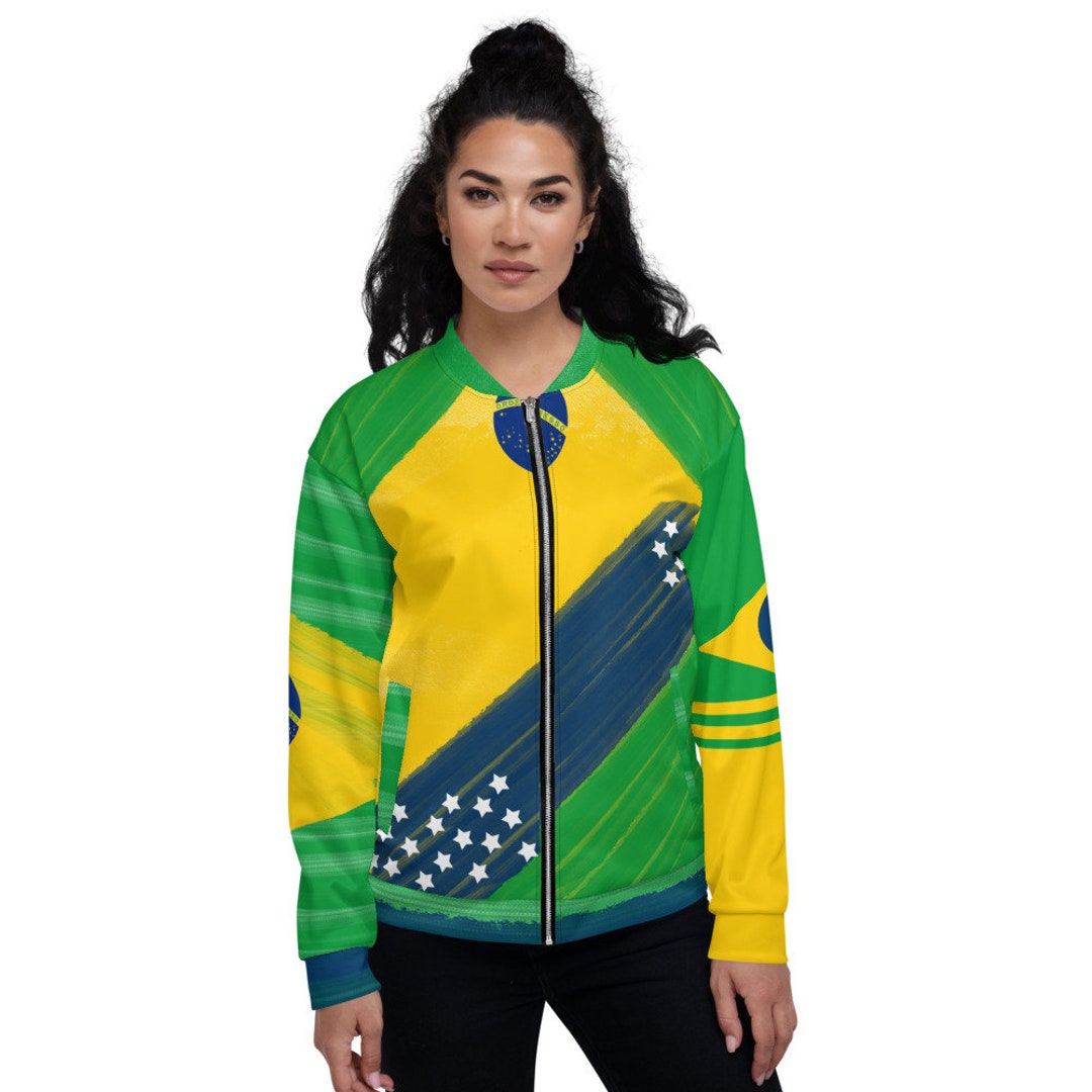 Satin Bomber Jacket Green, Brazil Bomber Jacket, Bomber Jacket Xxl ...