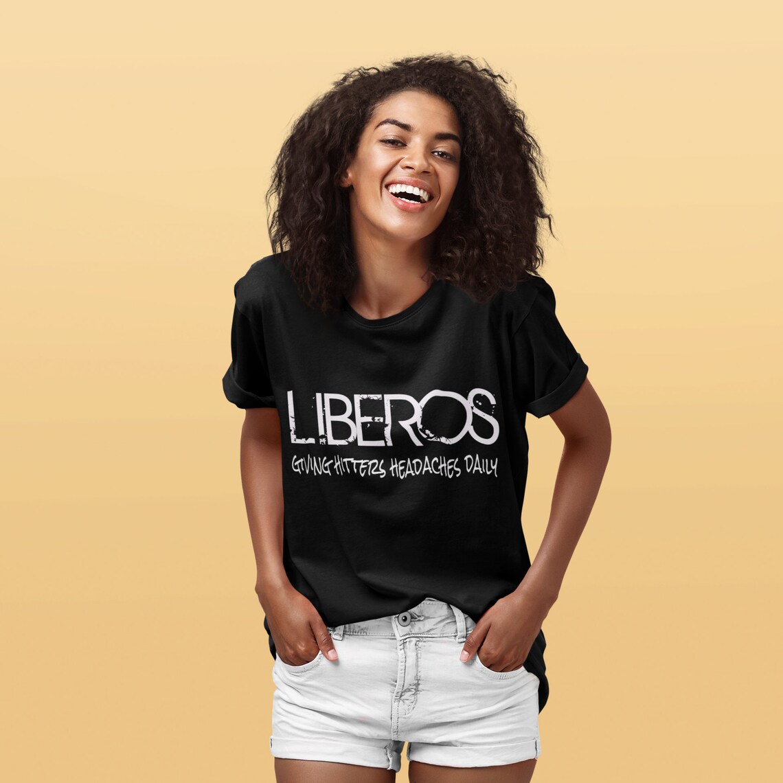 Volleyball Shirt, Liberos Giving Hitters Headaches Daily, Girl Giftful ...