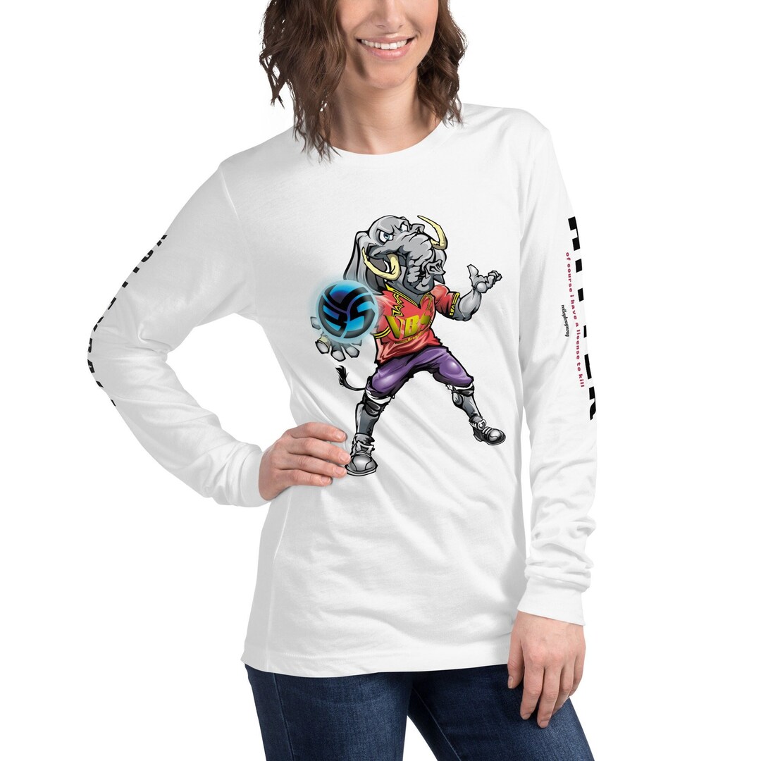 Volleyball Shirt, Elephant Long Sleeve T Shirt, Long Sleeve Shirts for ...