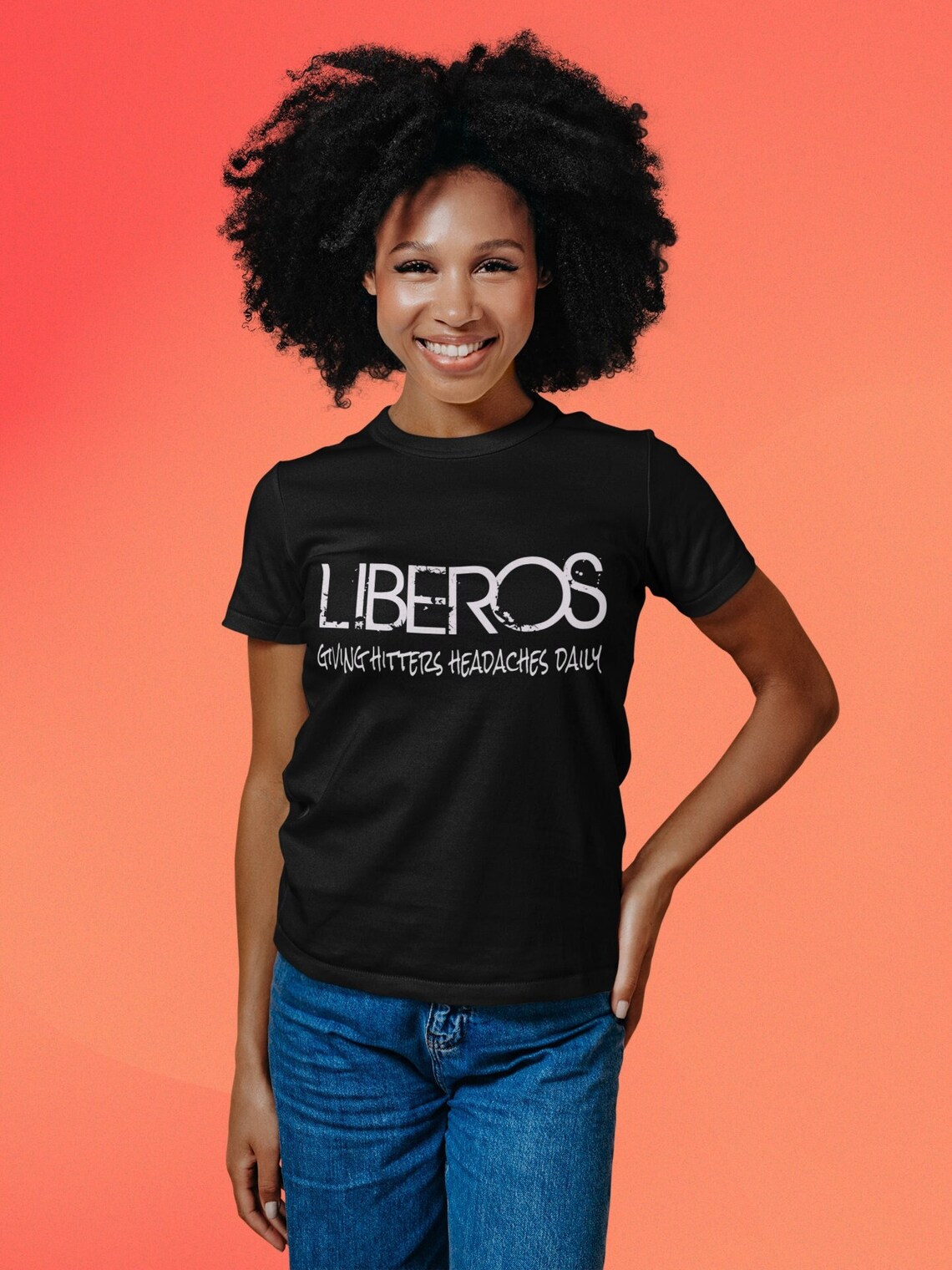 Volleyball Shirt, Liberos Giving Hitters Headaches Daily, Girl Giftful ...