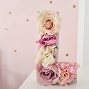 Flower Letters, Floral Letter A-Z - Nursery, Bedroom or Wedding Decor ...