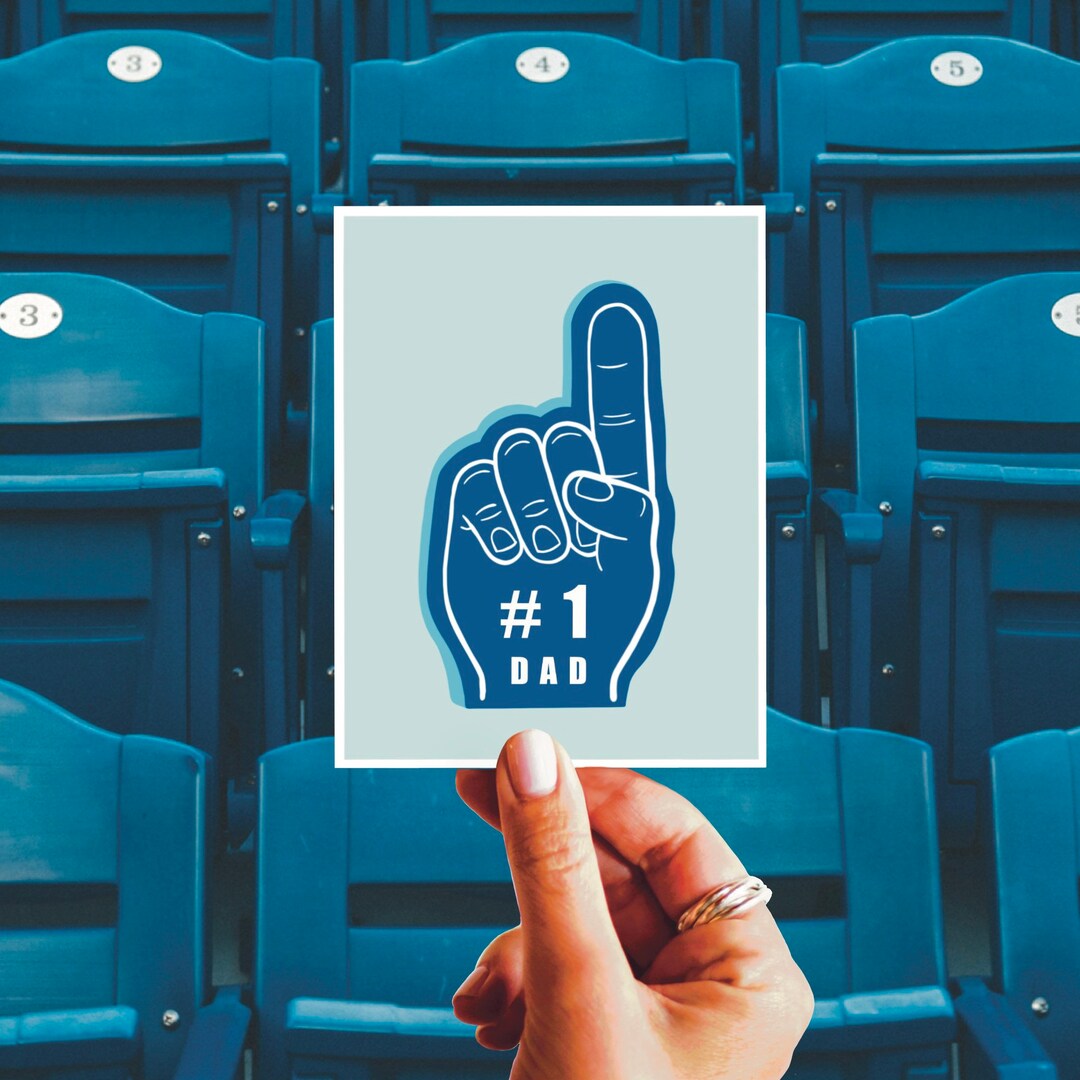 Number One Dad Foam Finger Card for Dad, Dad Birthday Card, Father’s ...