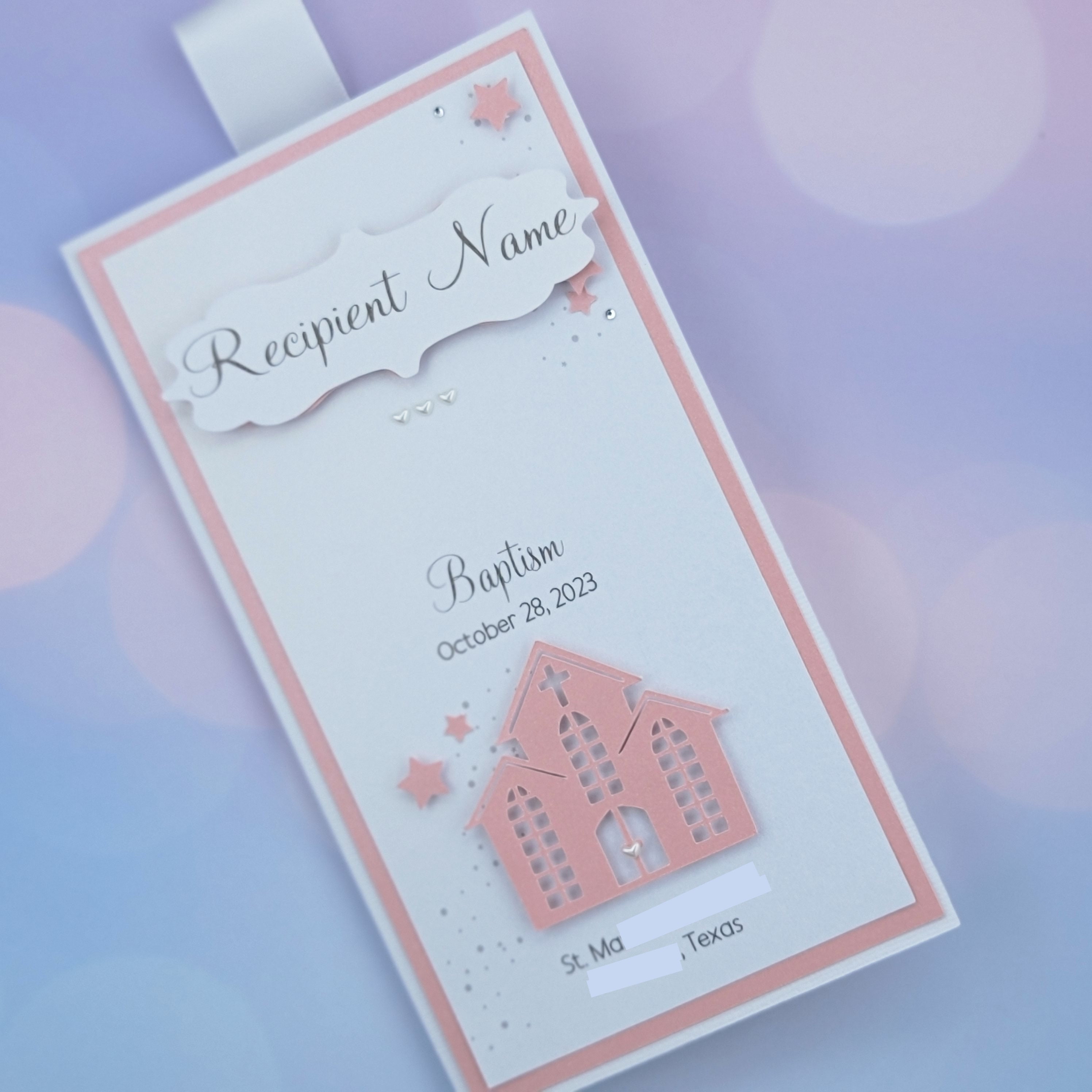 Baptism|christening|baby Dedication Keepsake Card: Handmade ...