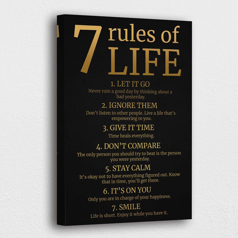 Rules of Life - Etsy