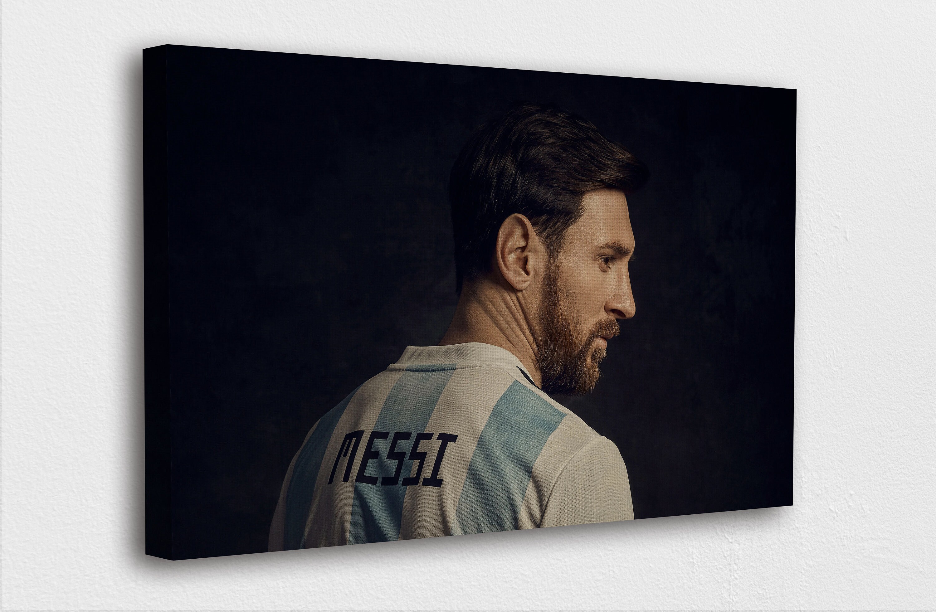 Lionel Messi Art Canvas-Messi Back Side View Pose Art | Etsy
