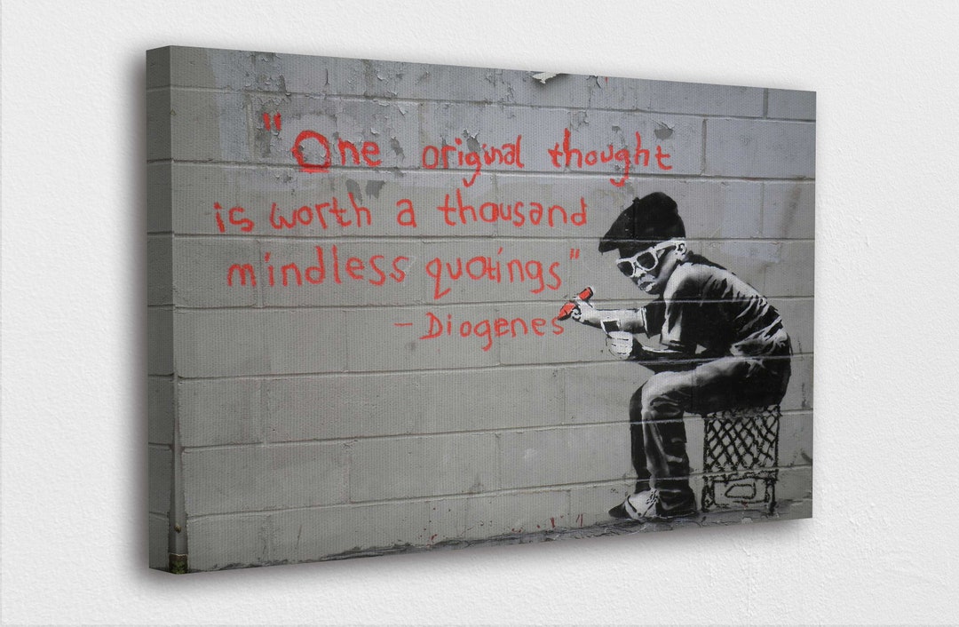 Banksy Street Art Poster Canvas-banksy Quotes Stencil Street Poster ...