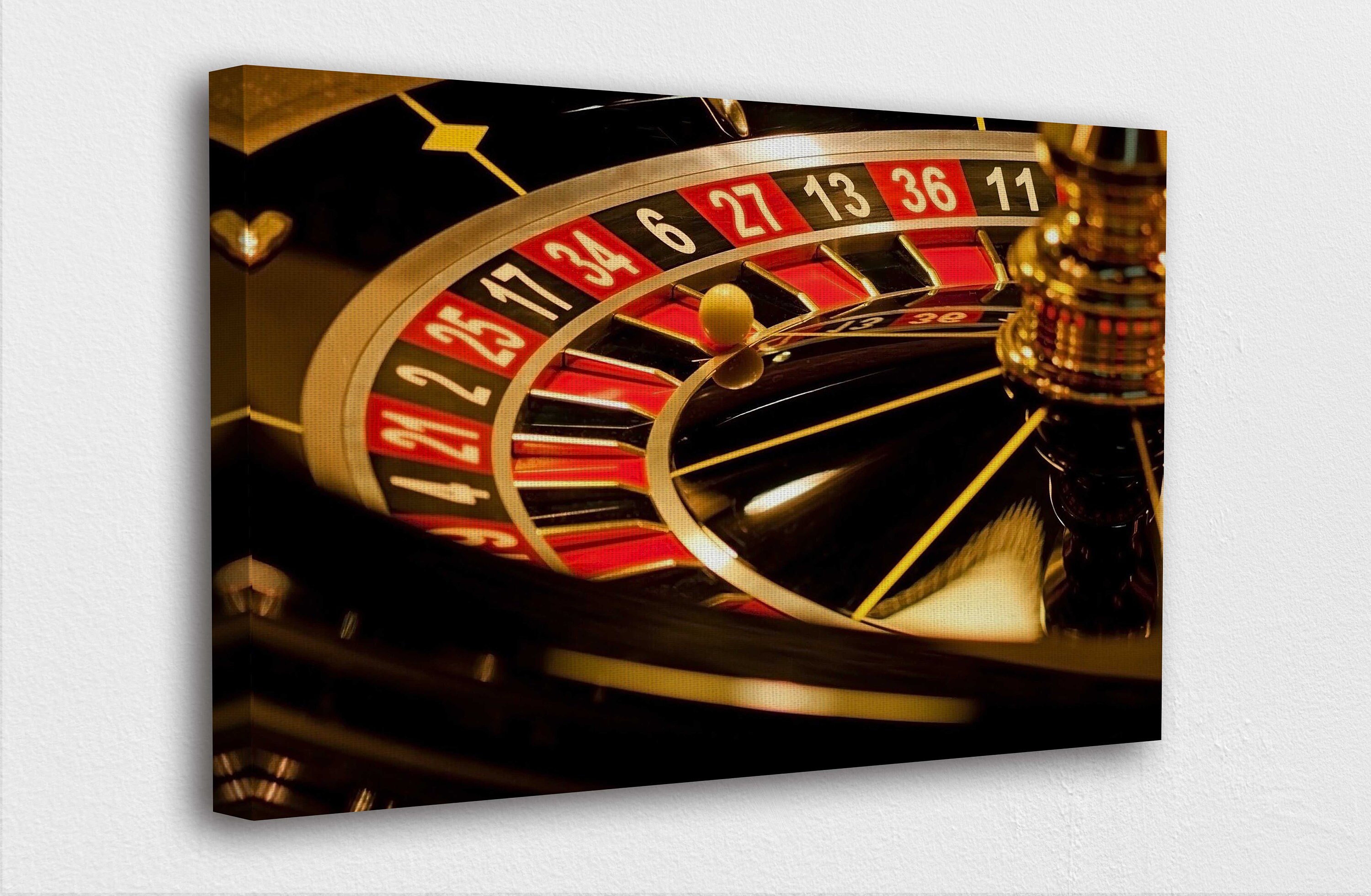 Game Room Wall Art Canvas Roulette Wheel Art Canvas - Etsy