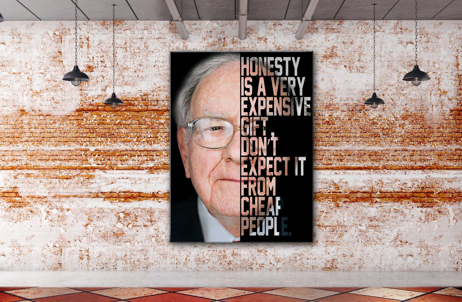 Warren Buffett Art Canvas-warren Buffett Motivational Art | Etsy