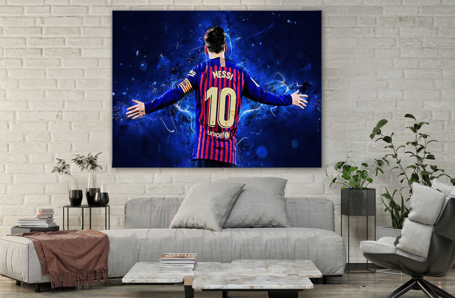 Lionel Messi Art Canvas Art Poster/printed Picture Wall Art - Etsy