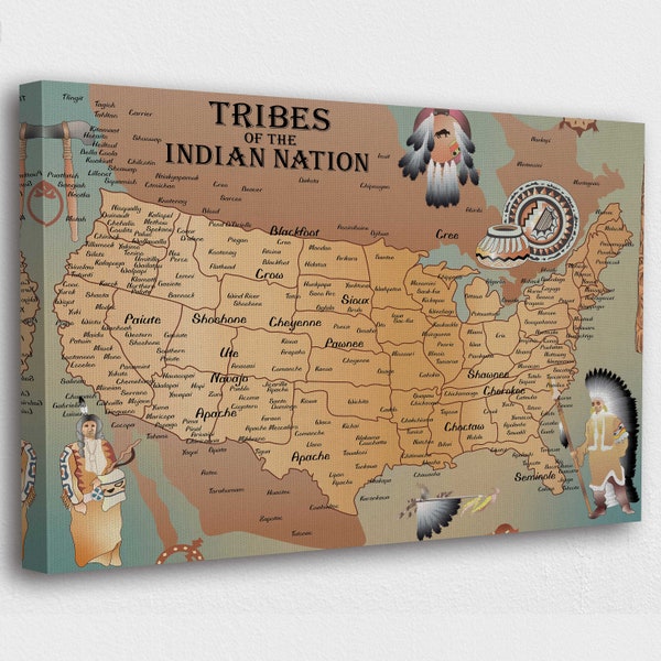 Indian Tribes Poster - Etsy