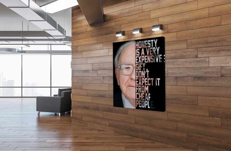Warren Buffett Art Canvas-warren Buffett Motivational Art | Etsy