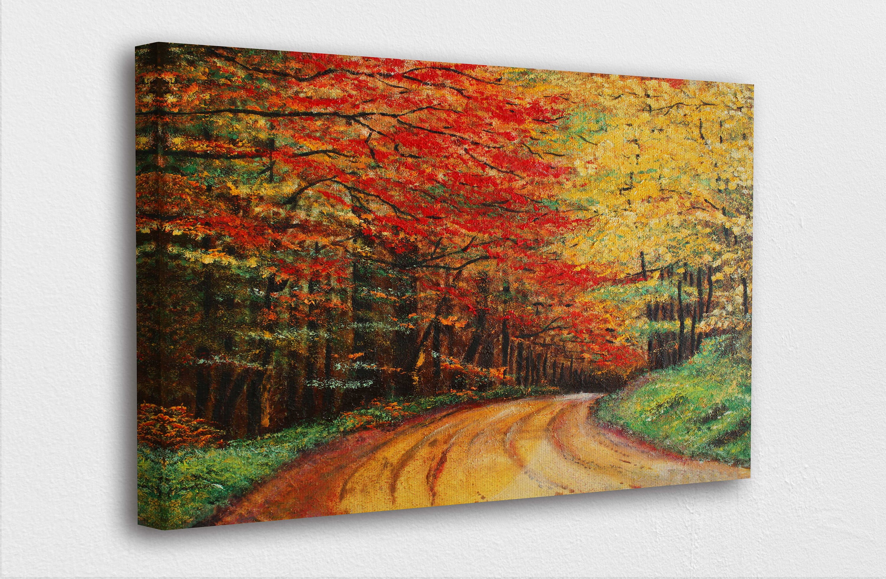 Painting Style Art Canvas-fall Foliage Painting Style Art | Etsy