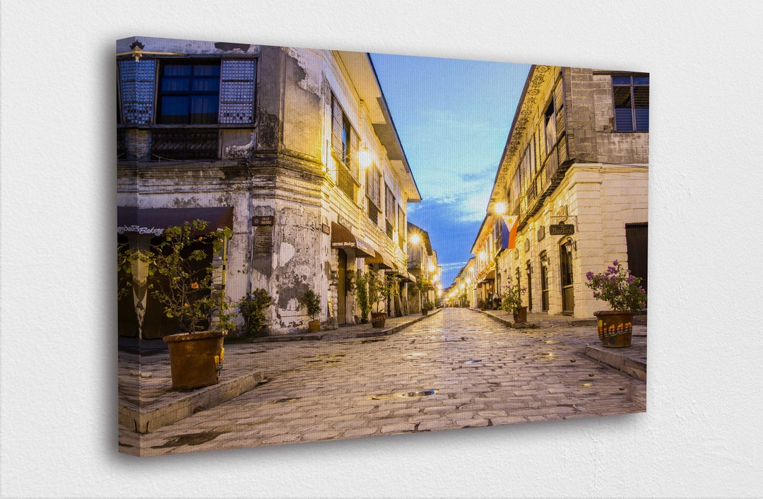 Famous Places Art Canvas-vigan City Ilocos Sur Philippines Art Poster ...