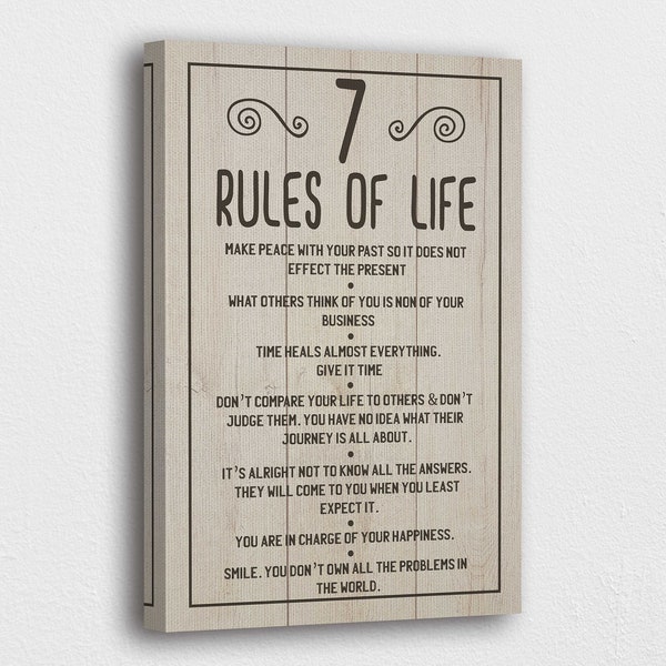 Rules of Life - Etsy