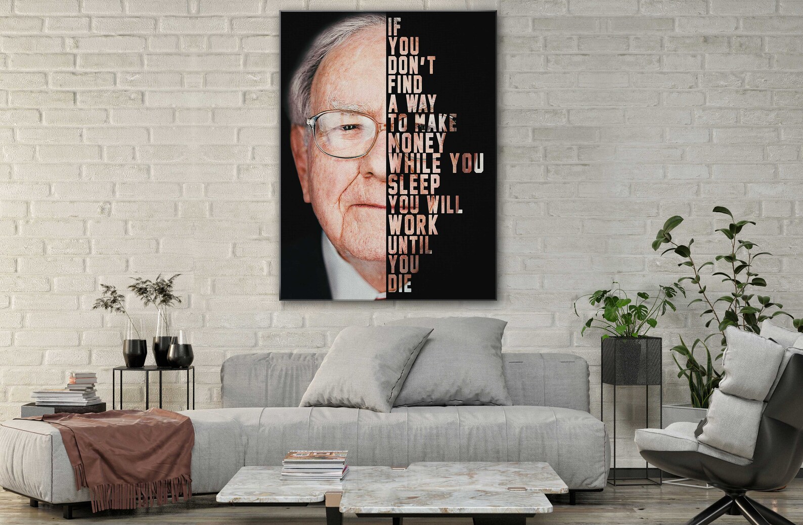 Warren Buffett Art Canvas-warren Buffett Inspirational Art - Etsy Australia