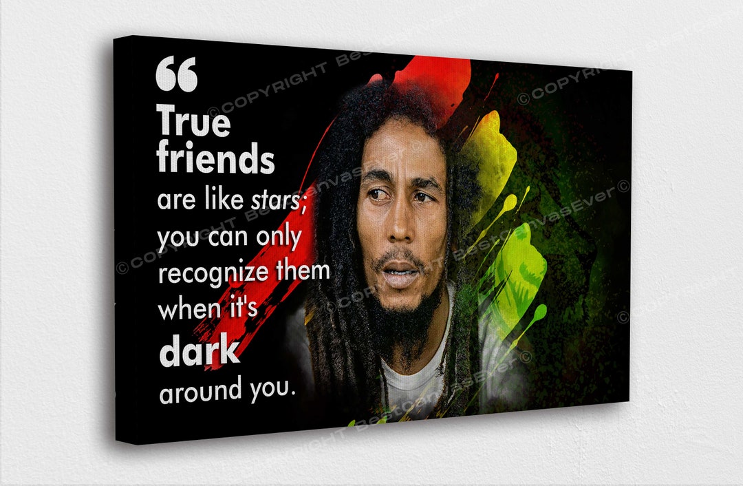 Bob Marley Art Canvas Bob Marley Words & Saying Art Canvas Poster ...