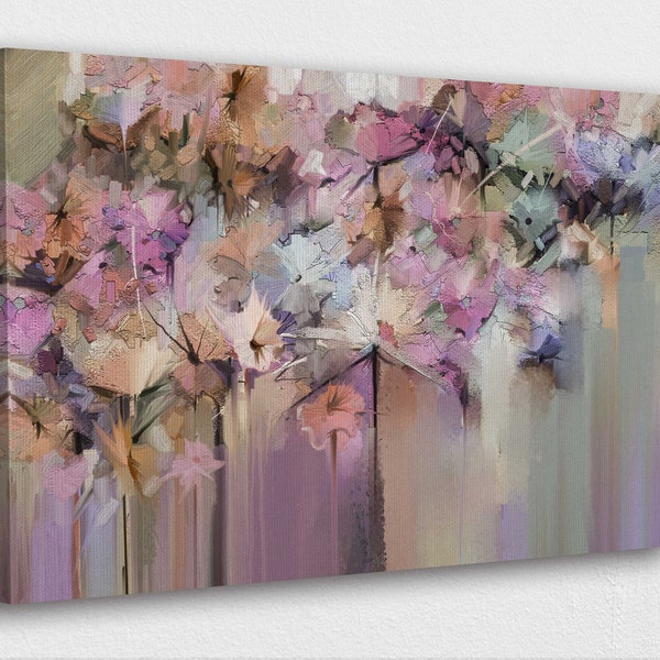 Abstract Floral Canvas Wall Art - Etsy