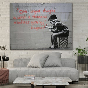 Banksy Street Art Poster Canvas-banksy Quotes Stencil Street Poster ...
