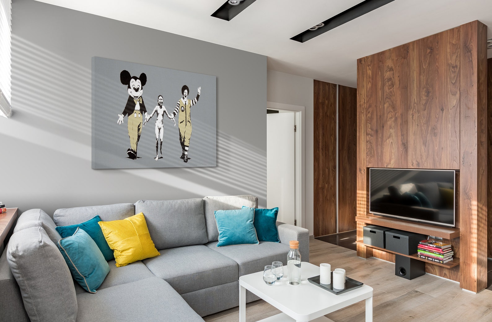 Banksy Street Art Canvas-mickey Mouse & Ronald Mcdonald Art - Etsy