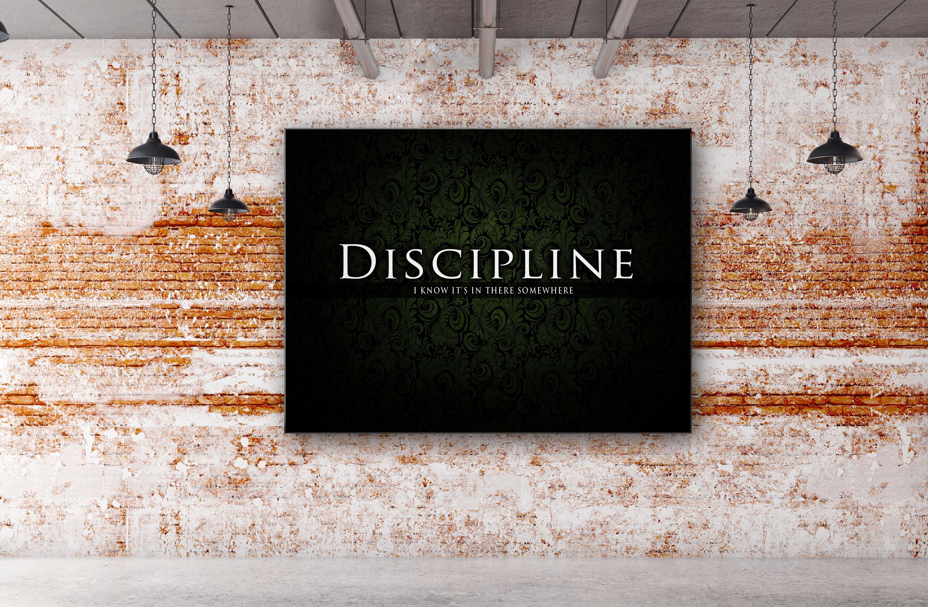 Motivational Art Canvas-discipline Self Quotes Art Canvas | Etsy
