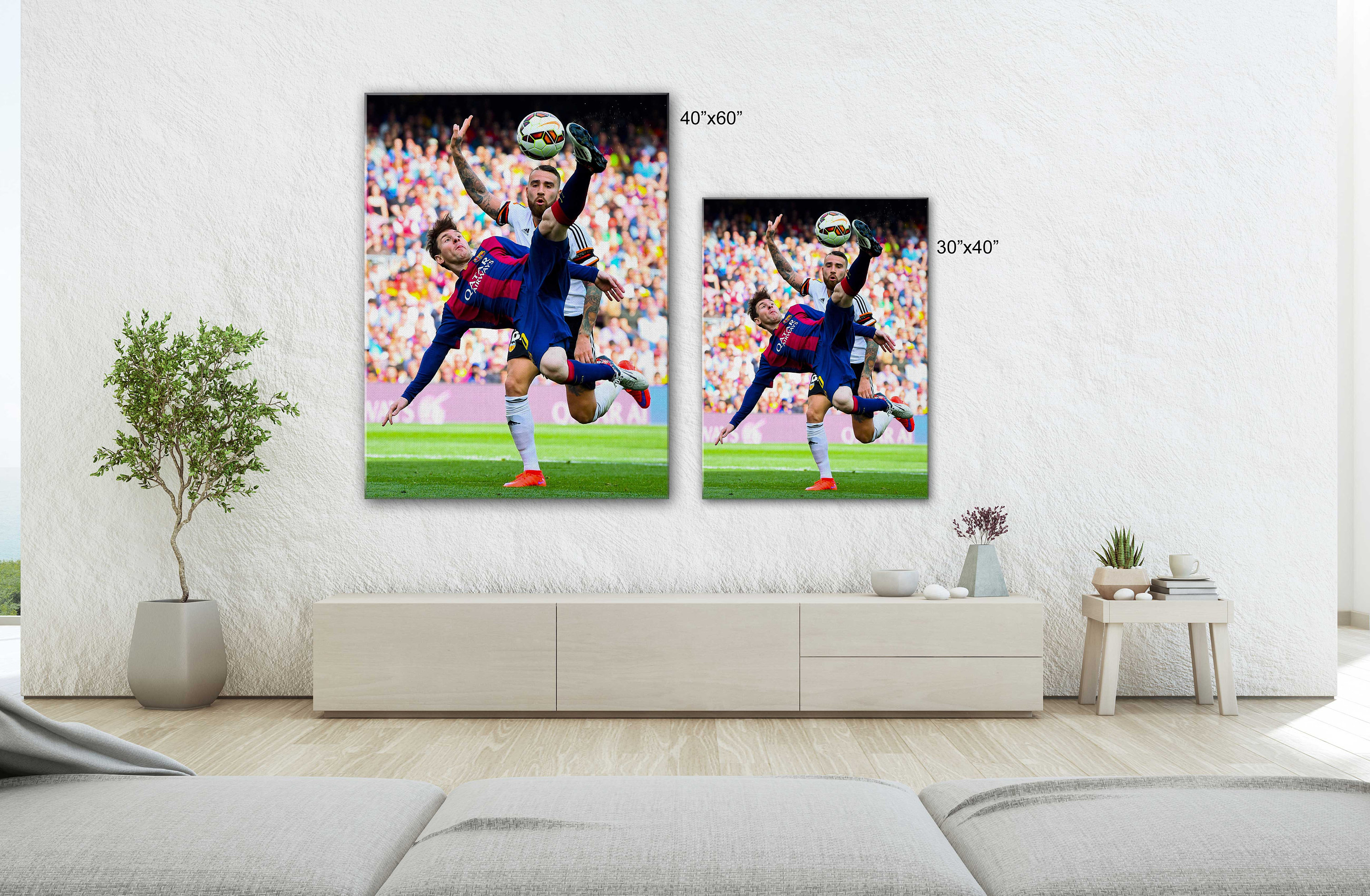 Lionel Messi Art Canvas-lionel Messi Bicycle Kick Art Canvas | Etsy