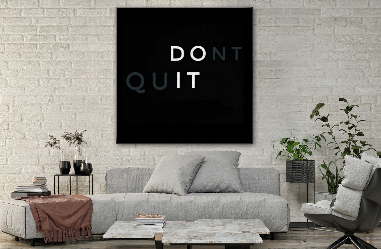 Motivational Art Canvas-don't Quit Motivational Quotes Art Poster ...