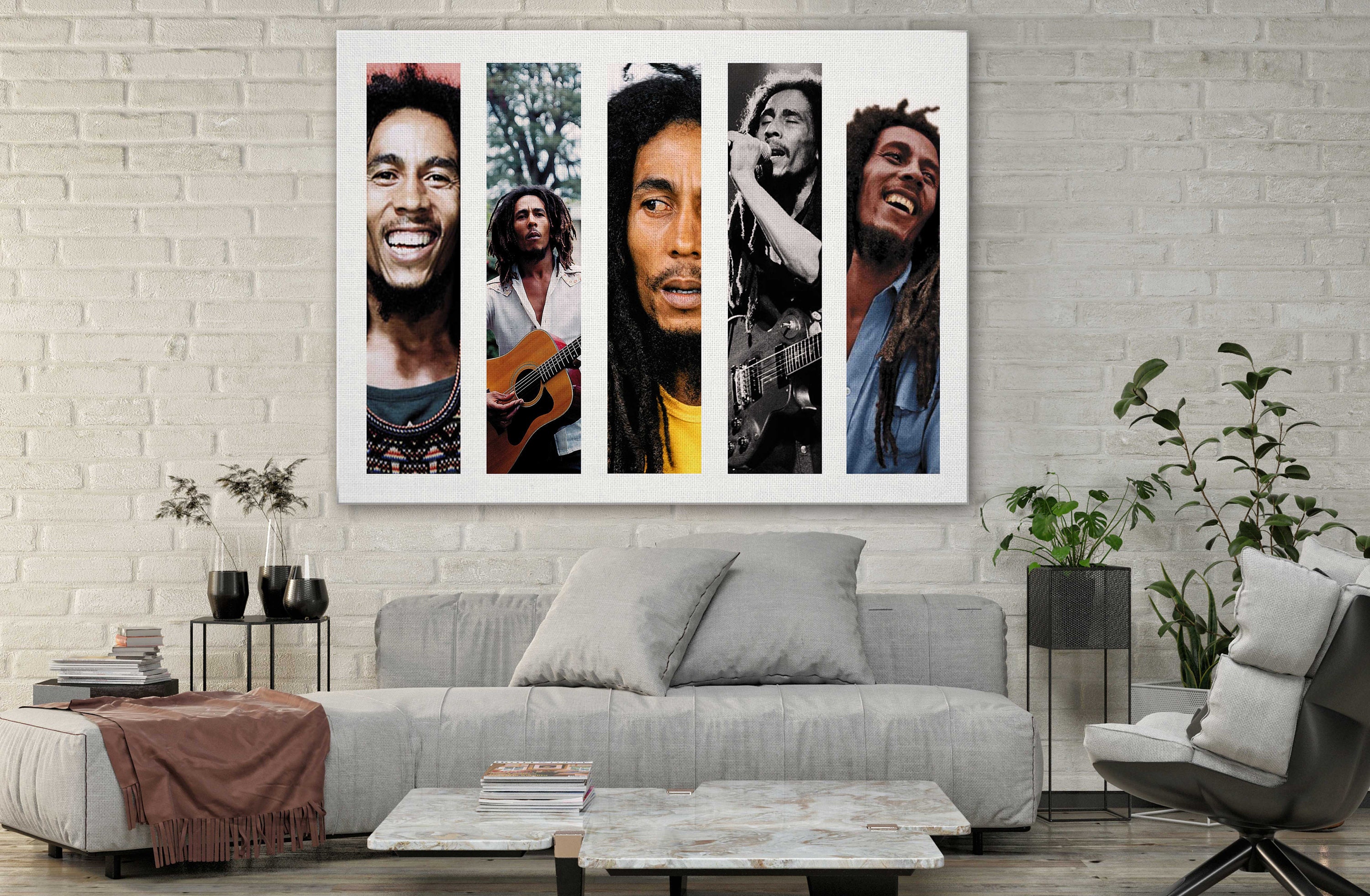 Bob Marley Art Canvas Bob Marley Collage Art Canvas Poster - Etsy UK