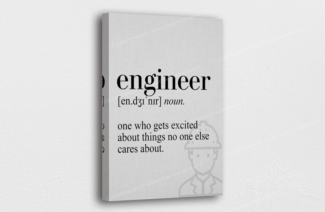 Dictionary Definition Art Canvas-engineer Word Definition Art Poster ...