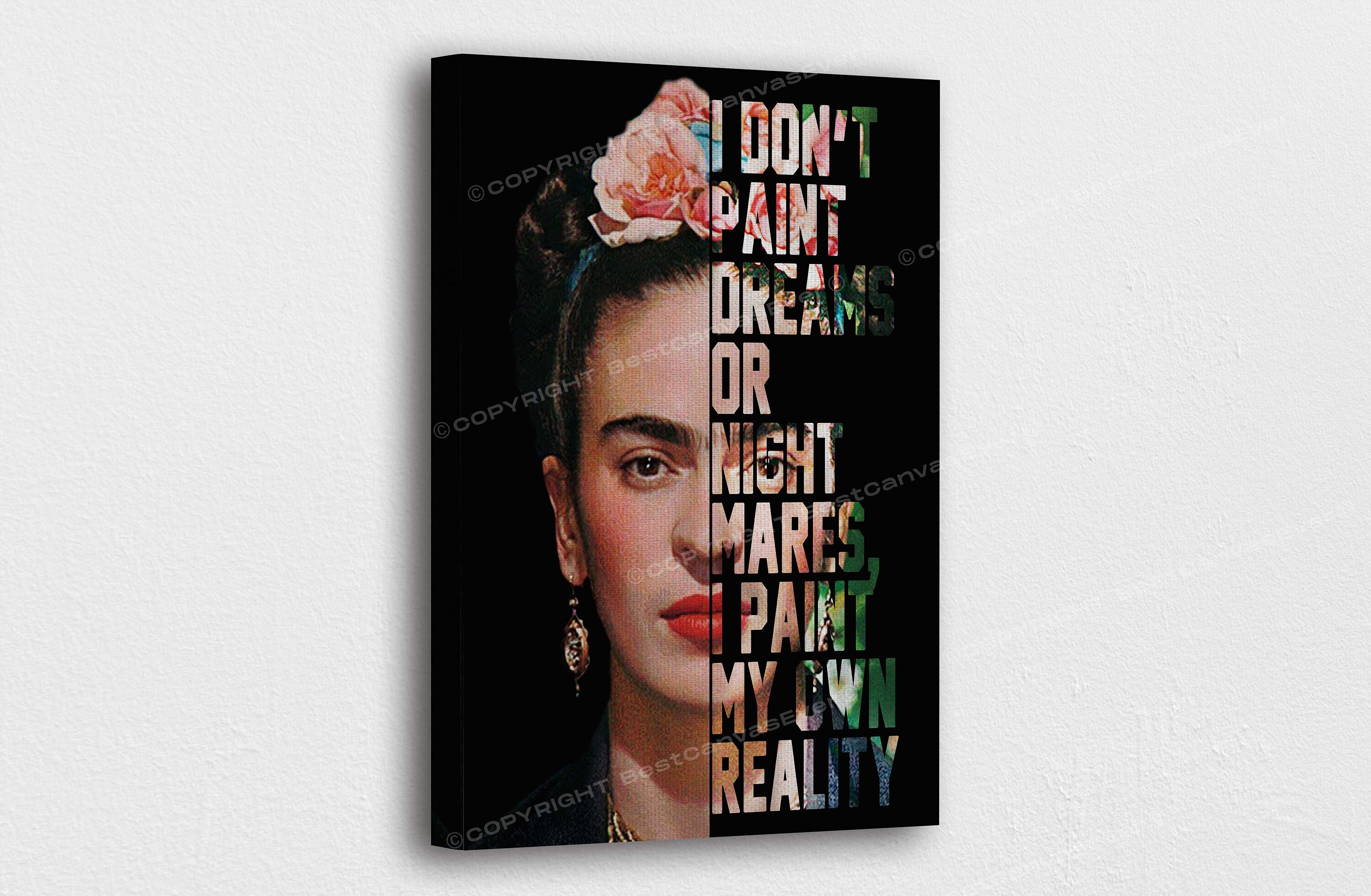 Frida Kahlo Art Canvas-i Paint My Own Reality Quotes Art - Etsy