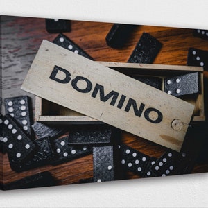Game Room Wall Art Canvas Dominoes Game Art Canvas Poster/gift/printed ...