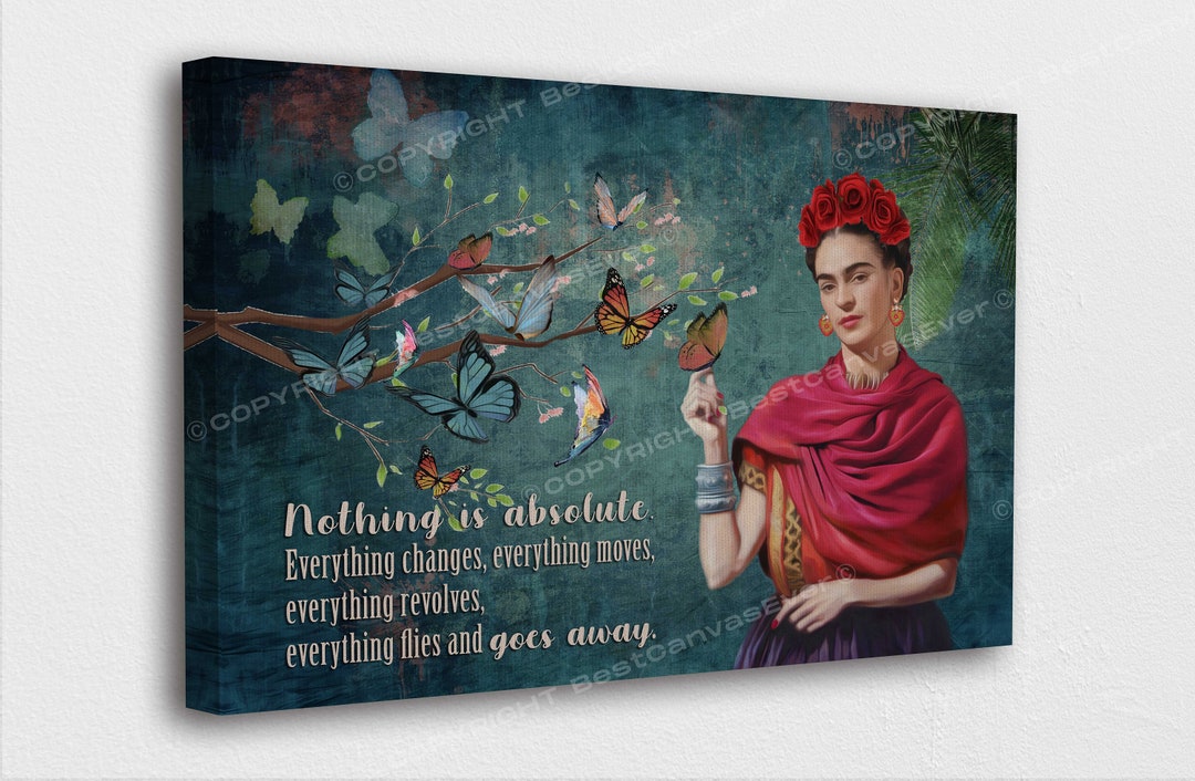 Frida Kahlo Art Canvas Frida Kahlo Motivational Quotes Art Canvas ...